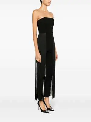 NISSA Fringed Strapless Jumpsuit