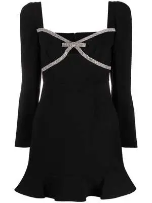 SELF-PORTRAIT Bow-detail Mini Dress