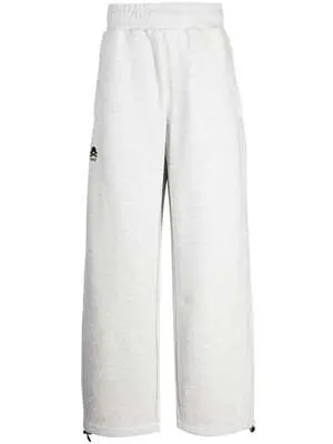 Izzue Logo-appliqué Wide-leg Trousers - Grey