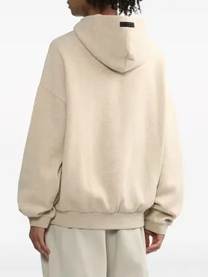 Fear Of God Logo-embossed Jersey Hoodie - Neutrals
