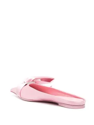 FERRAGAMO Asymmetric-bow Satin Mules