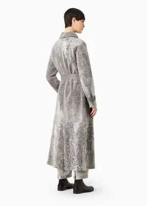 Giorgio Armani Lambskin Shearling Long Coat