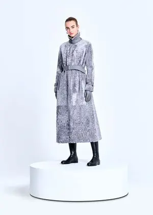 Giorgio Armani Lambskin Shearling Long Coat