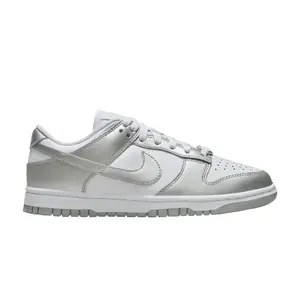 Nike Dunk Low Metallic Sneakers - Silver