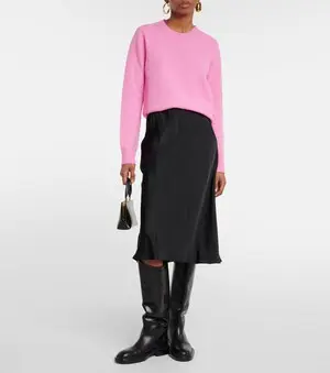 JIL SANDER Satin Midi Skirt