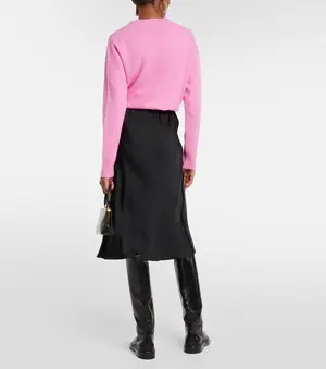 JIL SANDER Satin Midi Skirt