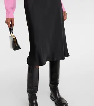 JIL SANDER Satin Midi Skirt