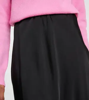 JIL SANDER Satin Midi Skirt