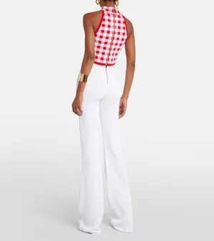 Balmain Checked Crop Top