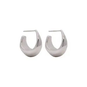 LEMAIRE Curved Mini Drop Earrings - Silver