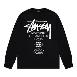 StÜssy World Tour Long-sleeve Tee - Black