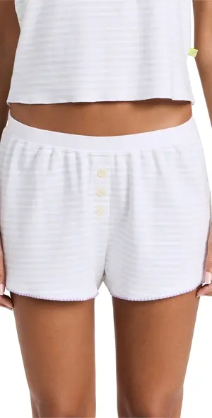 Morgan Lane Cozyland By Morgan Lane Tate Striped Shorts Sky Stripe