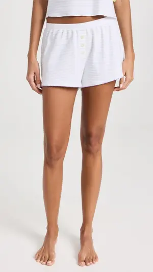 Morgan Lane Tate Striped Shorts - Sky Stripe