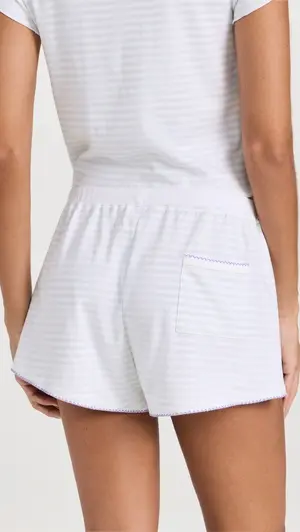 Morgan Lane Tate Striped Shorts - Sky Stripe