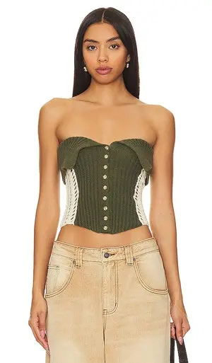 Green Corset Tops