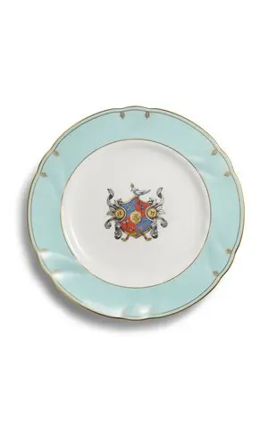 Tiffany & Co. Crest Bone China Dessert Plate - Blue