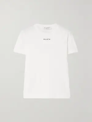Alaïa Archetypes Embroidered Cotton-jersey T-shirt