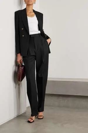 Bottega Veneta Embellished Double-breasted Wool-twill Blazer