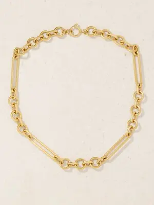 FOUNDRAE Oversized Mixed Clip 18-karat Recycled Necklace - Gold