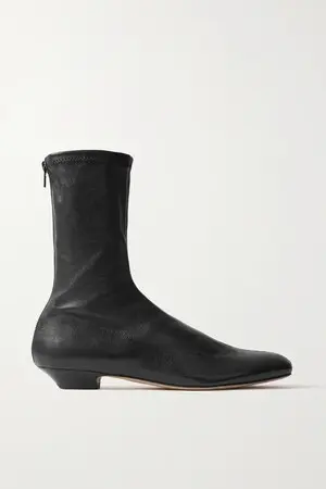 Khaite Leather Ankle Boots