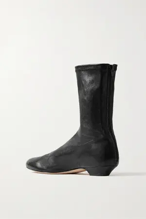 Khaite Leather Ankle Boots