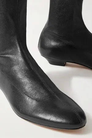 Khaite Leather Ankle Boots