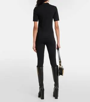 Balmain Embellished Jersey T-shirt - Black