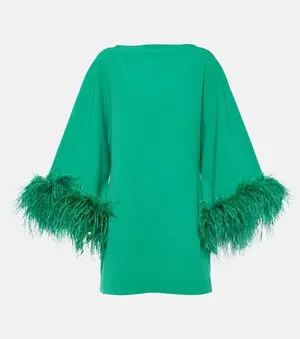 Safiyaa Arama Feather-trimmed Minidress