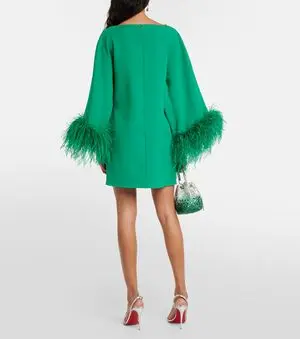 Safiyaa Arama Feather-trimmed Minidress