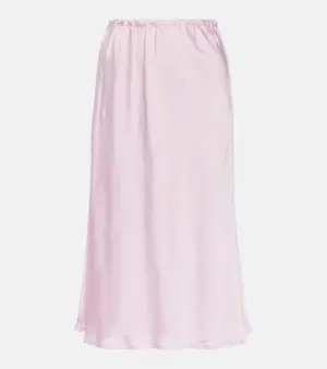 JIL SANDER Satin Midi Skirt