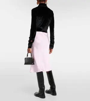 JIL SANDER Satin Midi Skirt
