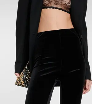 Wardrobe.NYC High-rise Velvet Leggings