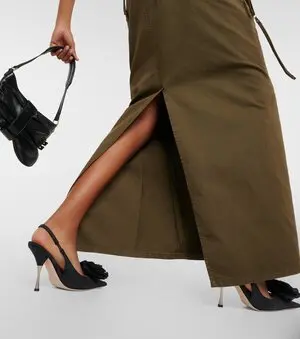 Blumarine Cotton Cargo Maxi Skirt - Brown