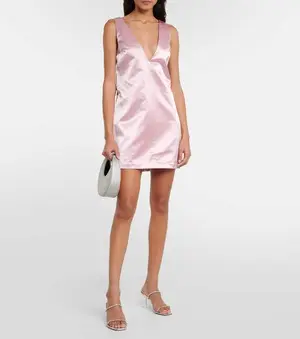 Staud Teagan Satin Minidress