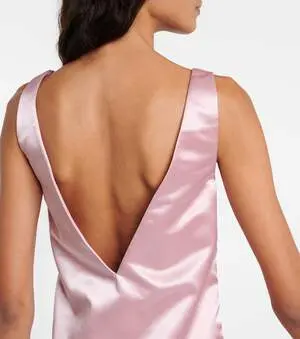 Staud Teagan Satin Minidress