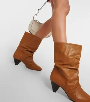 Isabel Marant Reachi Leather Ankle Boots - Brown