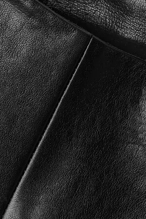 Khaite Jett Leather Mini Skirt