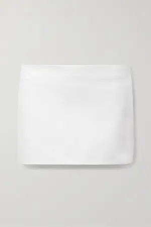 Khaite Jett Leather Mini Skirt - White