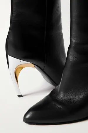 Alexander McQueen Armadillo Leather Ankle Boots