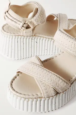 Chloé Net Sustain Nama Platform Sandals - White