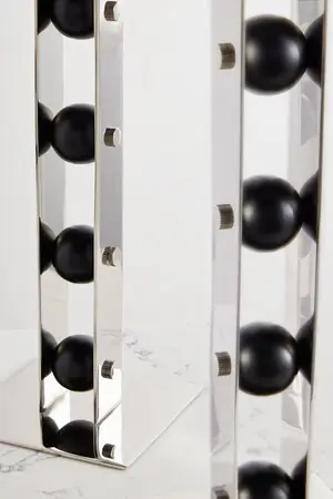 FOURTH STREET Set Of Three Iron And Steel Candlesticks