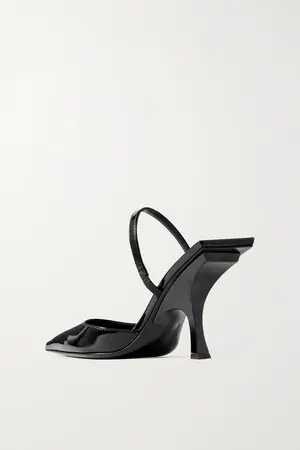Attico Ester Patent-leather Mules - Black