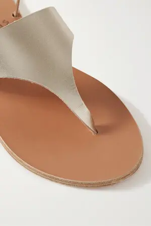 ANCIENT GREEK SANDALS Nychta Metallic Leather Sandals - Gold