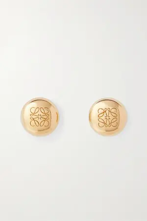 Loewe Anagram Pebble Earrings - Gold