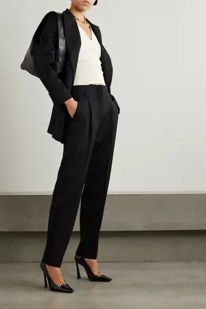 Max Mara Celtico Wool-mohair Twill Tapered Trousers