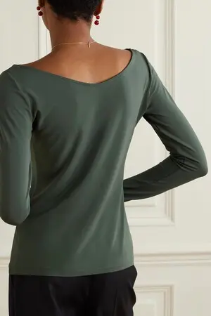 Max Mara Ragazza Stretch-jersey Top - Green