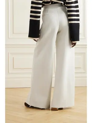 Max Mara Zinnia Pleated Wide-leg Jersey Pants