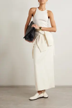 Max Mara Alfeo Stretch Wool-blend Tank - Ivory