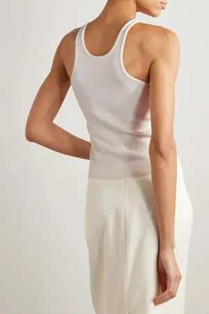 Max Mara Alfeo Stretch Wool-blend Tank - Ivory