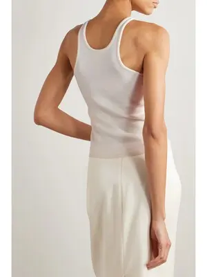 Max Mara Alfeo Stretch Wool-blend Tank - Neutrals